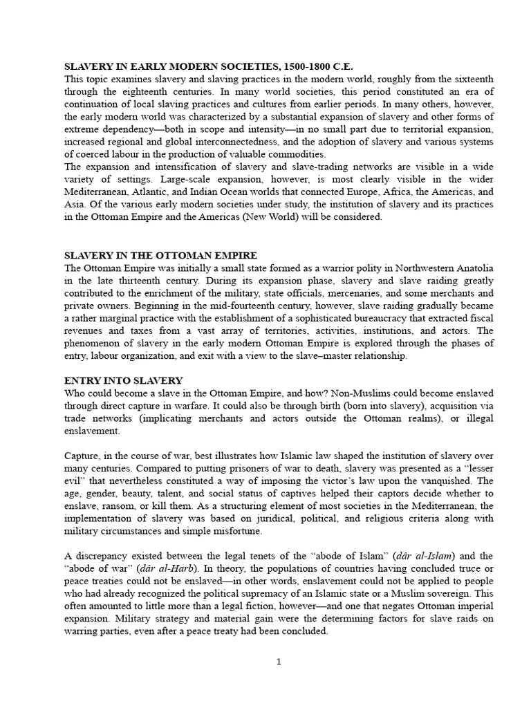 Slavery in Ottoman Empire Andameria | PDF | Slavery | Atlantic Slave Trade