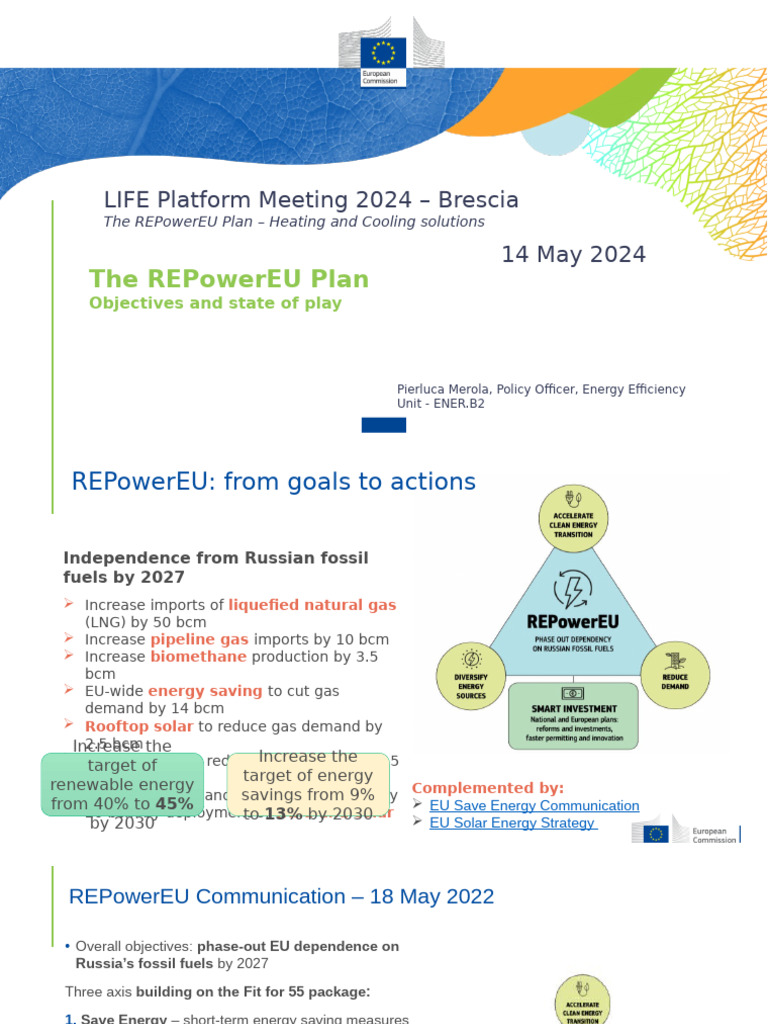 LIFE REPowerEU PM - Energy Policy Update On REPowerEU Plan - P.Merola ...