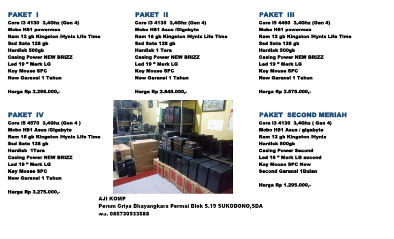 Affordable PC Packages with Warranty | PDF
