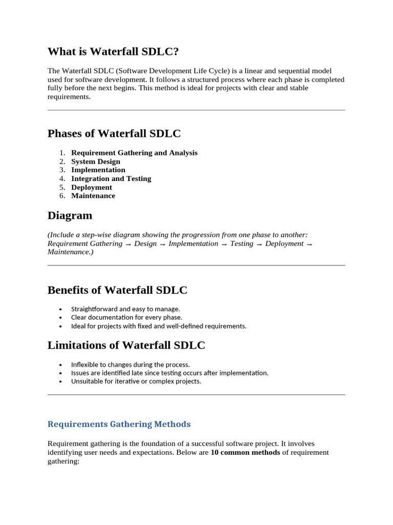 Lecture On Waterfall SDLC Phases | PDF | Software Testing | Usability