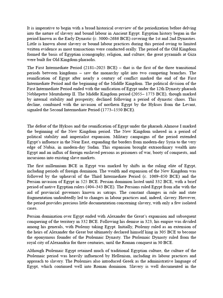 ancient egypt | PDF | Ancient Egypt | Slavery