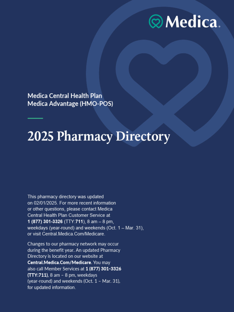 Medica Pharmacy Network Directory 2025 | PDF | Medicare (United States ...