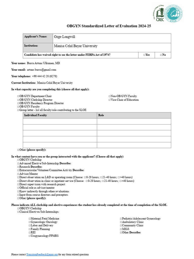 Obgyn Sloe | PDF | Obstetrics And Gynaecology | Health Care