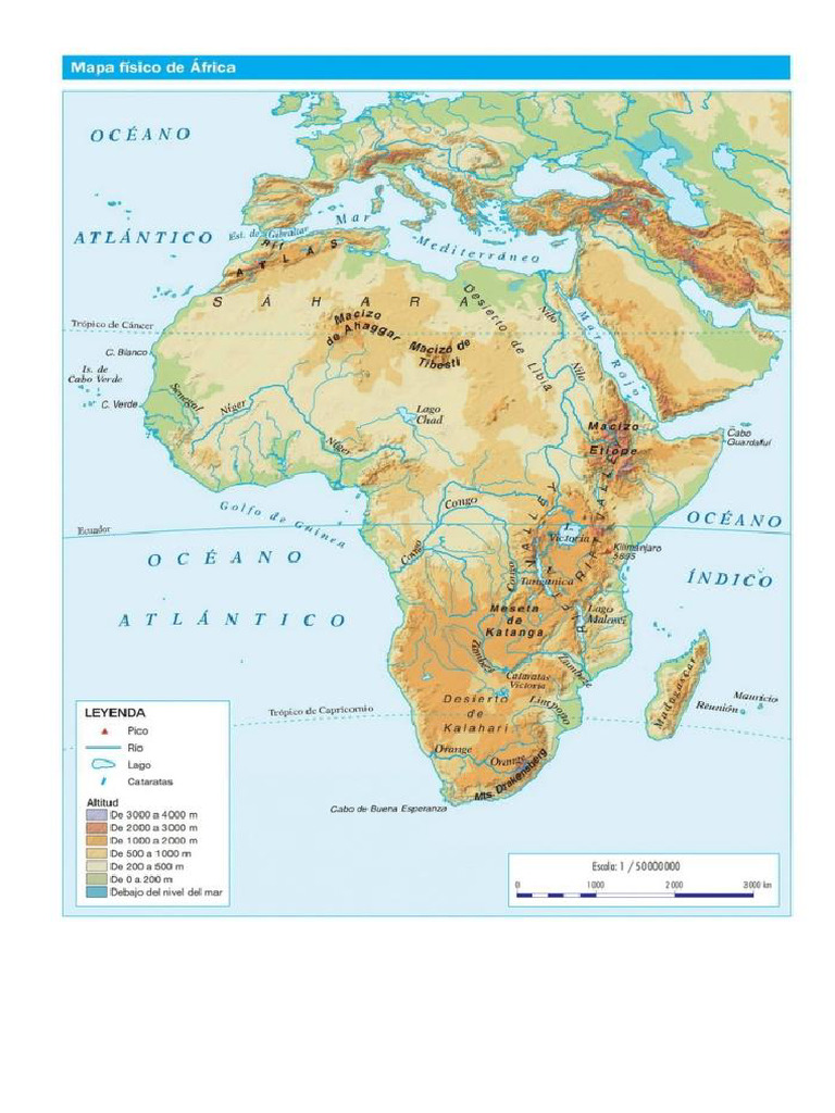 Mapa Fisico de Africa 2 | PDF