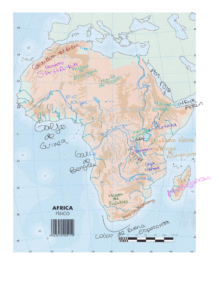 Mapa Fisico de Africa | PDF