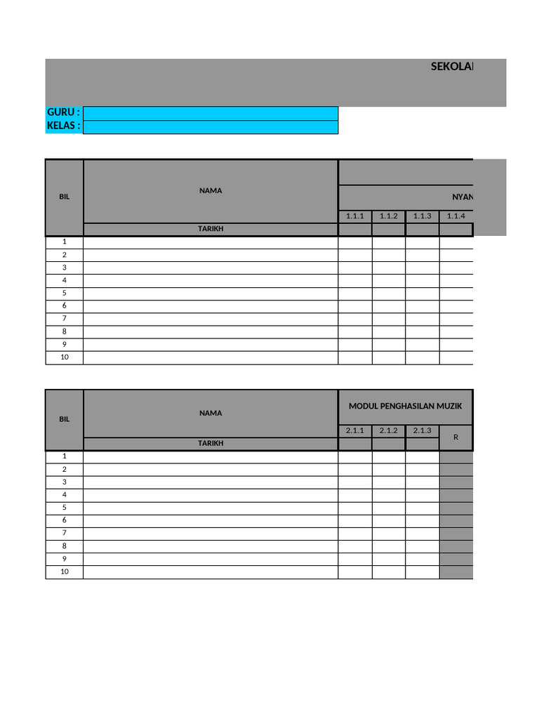 Borang Transit Tahun 5 | PDF
