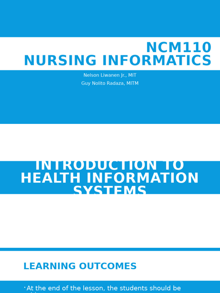 Introduction To HIS | PDF | Electronic Health Record | Health Care