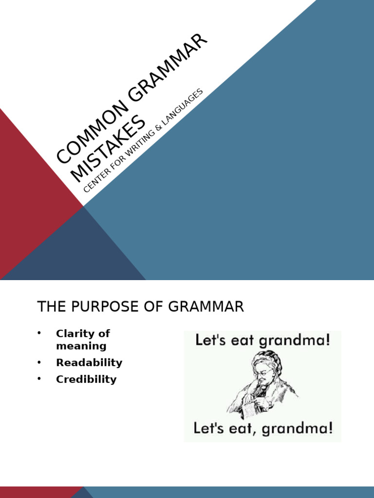 Common Grammar Mistakes Explained | PDF | Grammatical Gender ...