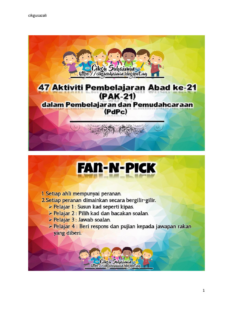 47 Aktiviti PAK21 | PDF
