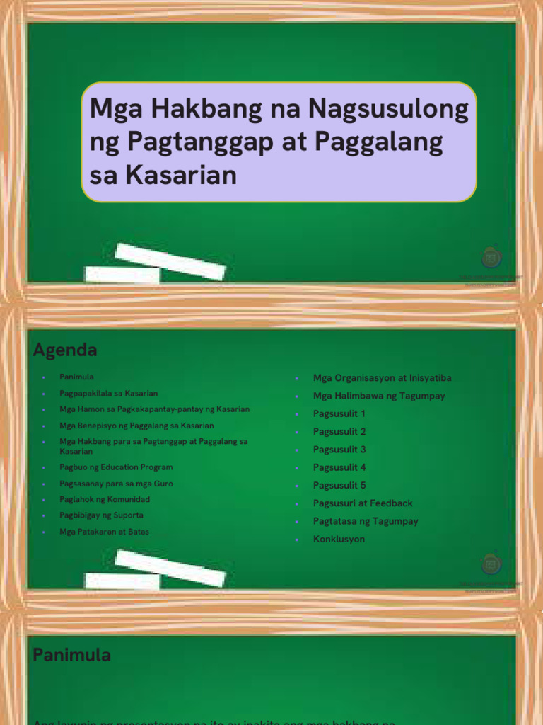 The Classroom PPT G10 Q3 1 WK7 8 Mga Hakbang Na Nagsusulong NG ...