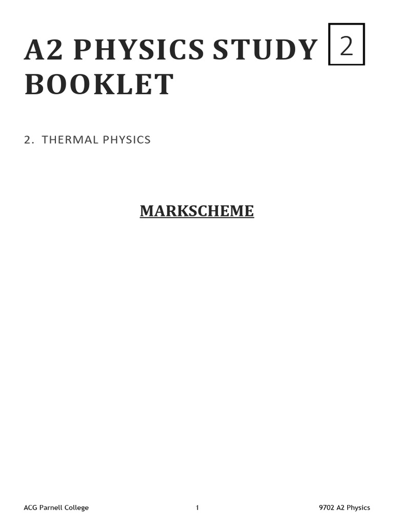 03 - Thermal Physics MS | PDF | Gases | Mole (Unit)