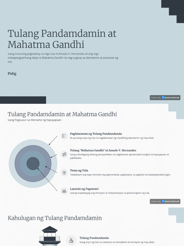 Tulang Pandamdamin at Mahatma Gandhi Ni Amado V. Hernandez | PDF