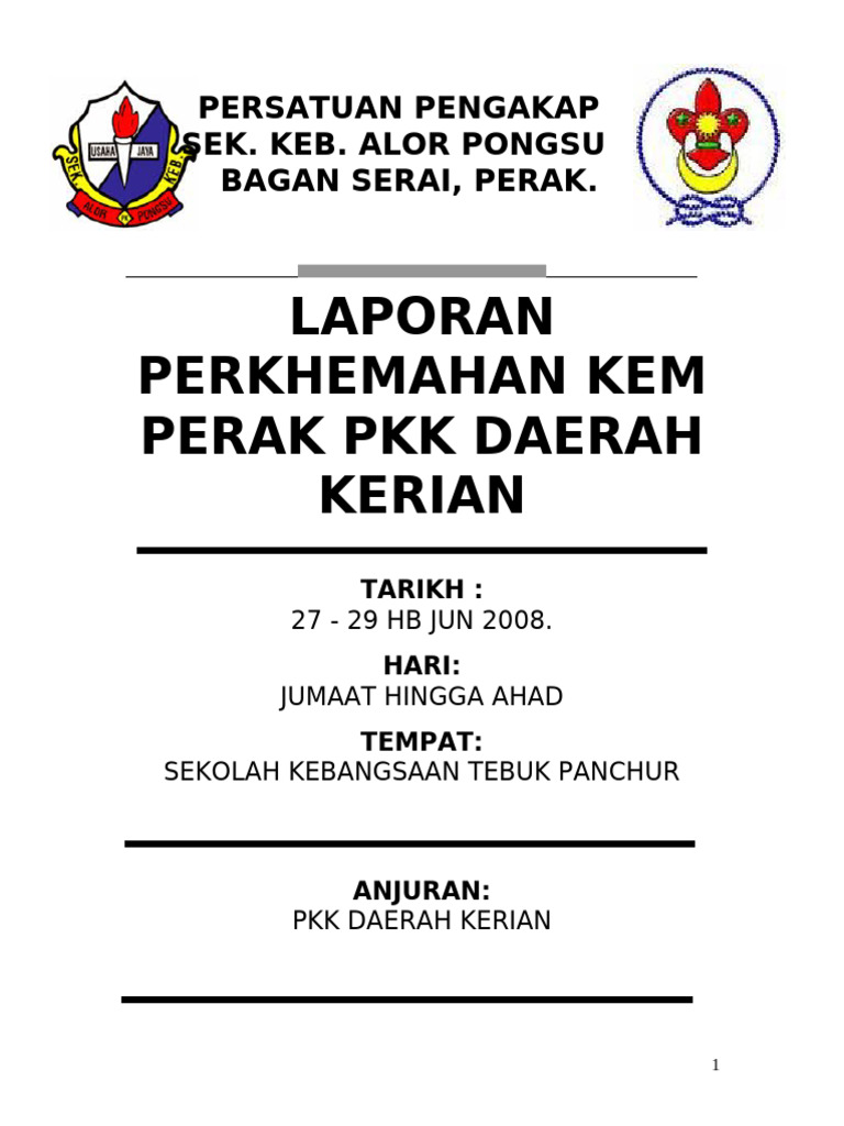 Laporan Perkhemahan Perak | PDF