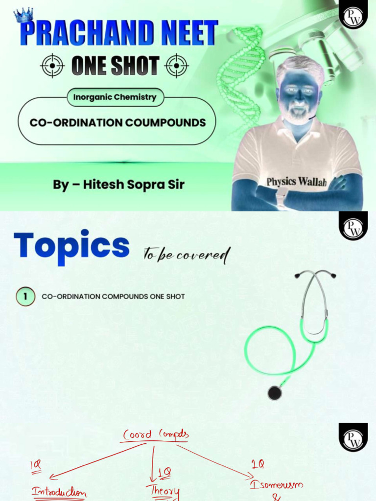 Coordination Compound - Class Notes-Invert | PDF