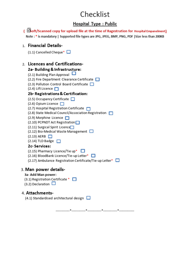 Checklist_Public_Hospital | PDF