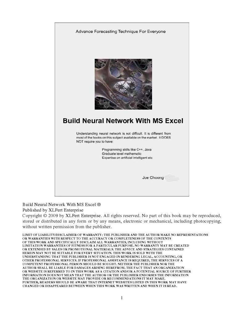 Build Neural Network With MS Excel Sample | PDF | Artificial Neural Network | Cybernetics