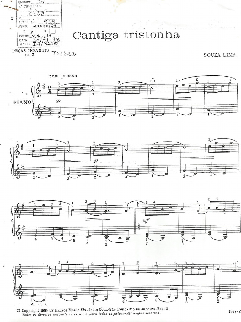 Cantiga Tristonha | PDF