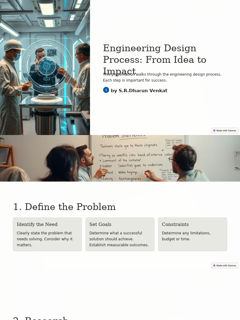 Engineering Design Steps Explained | PDF | Engineering Design Process | Cognition