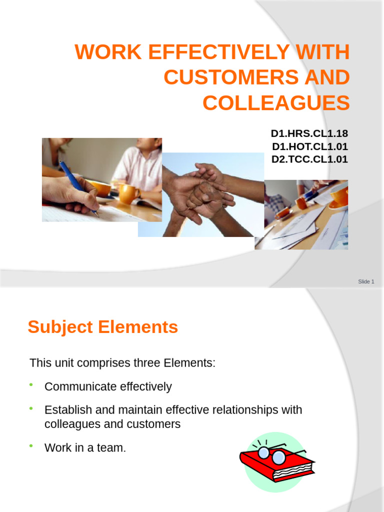 Work Effectively With Cust & Colleagues 270812 | PDF | Communication ...