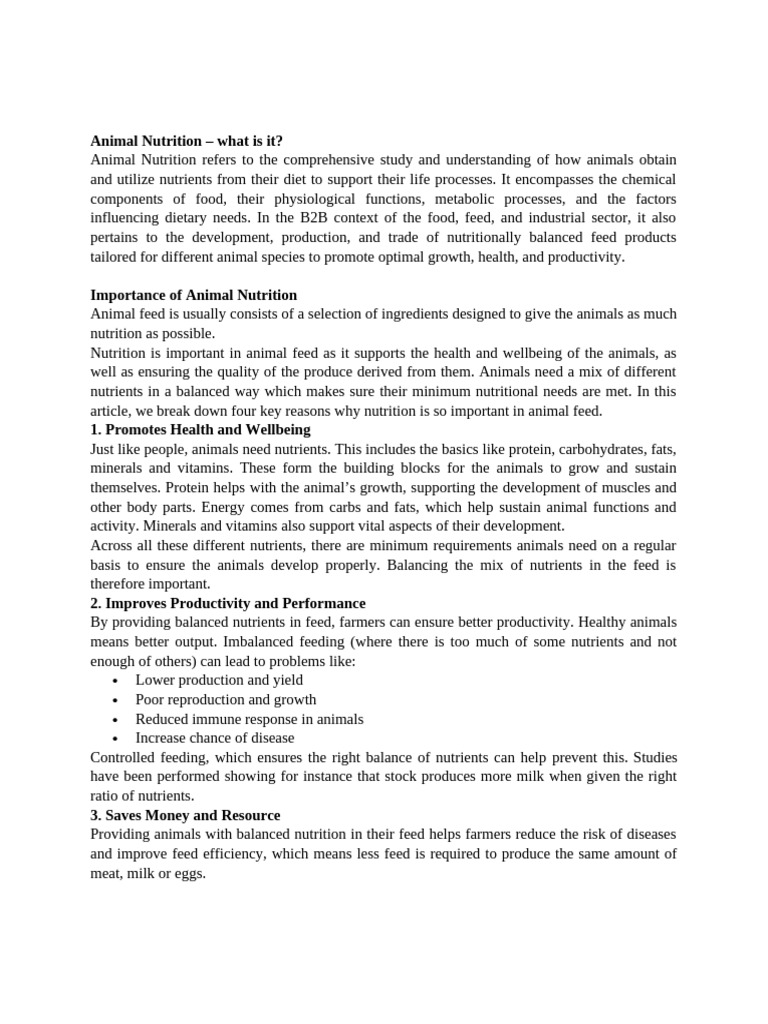 Animal Feeds and Nutrition | PDF | Nutrition | Diet & Nutrition