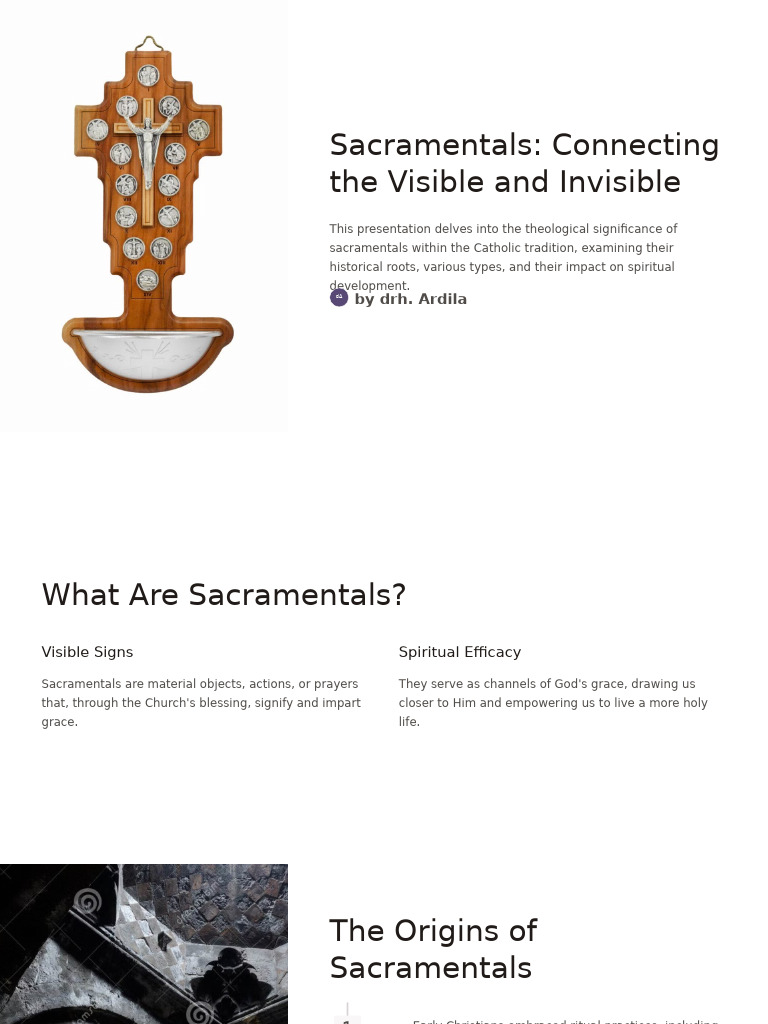 Sacramentals Connecting The Visible and Invisible | PDF | Prayer ...