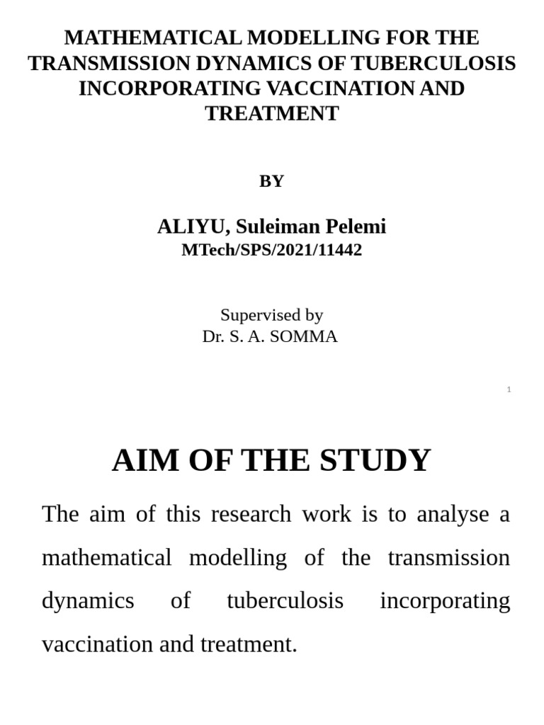 Aliyu Suleiman | PDF | Stability Theory | Tuberculosis