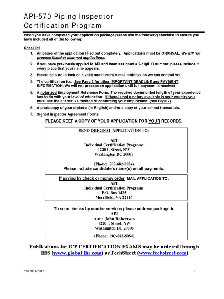 API-570 Piping Inspector Certification Program | PDF | Notary Public ...