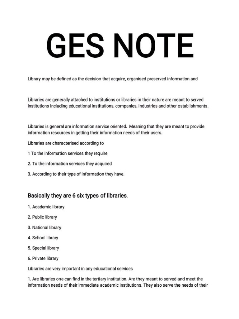 Ges Note | PDF