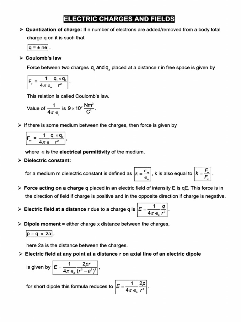 Physics All Formula With Short Notes | PDF