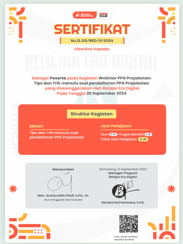 Sertifikat - Nurmasya Makuta S.Pd-5 | PDF