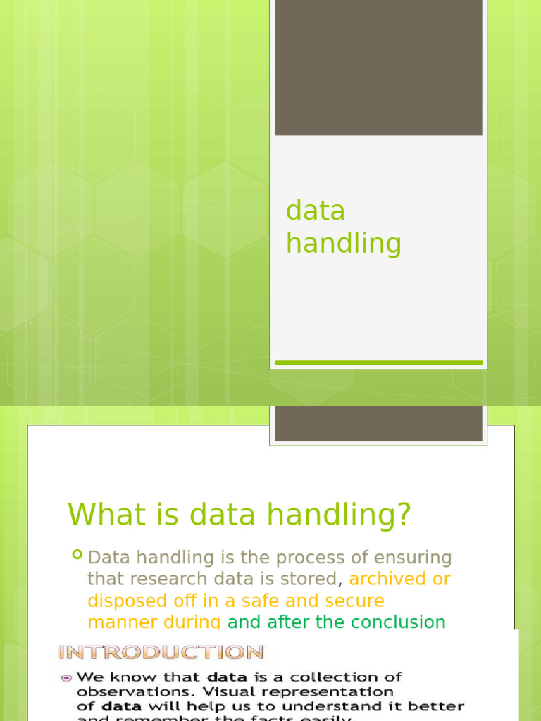 Data Handling | PDF