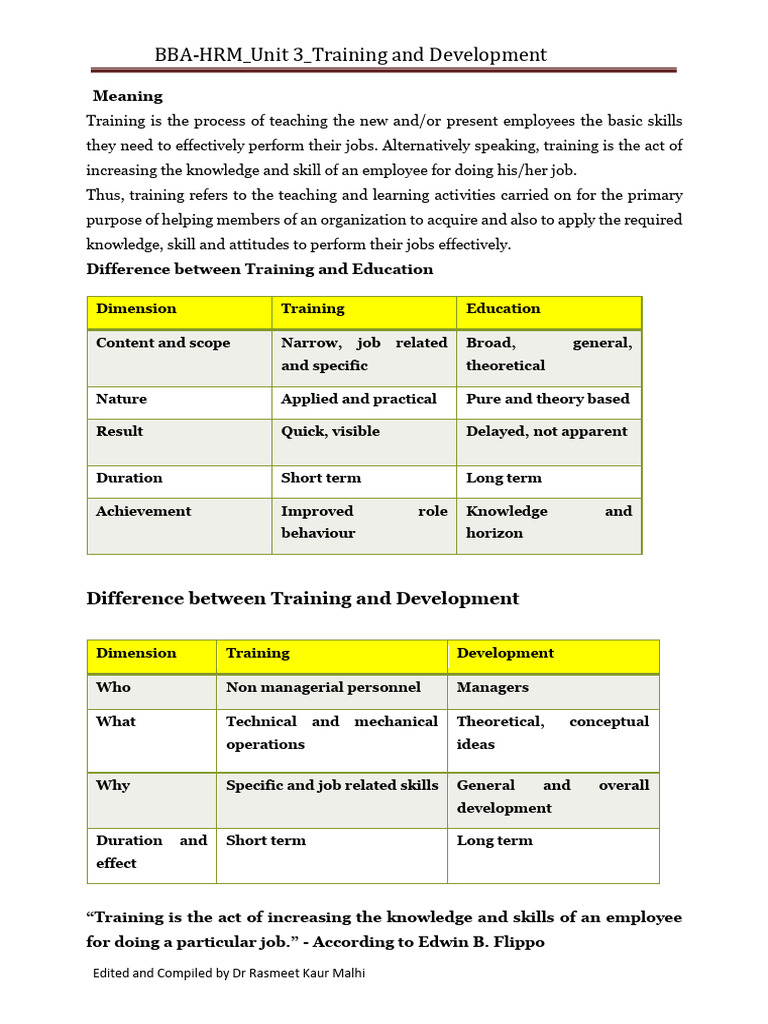 HRM Training and Development | PDF | Instructional Design | Behavioural ...