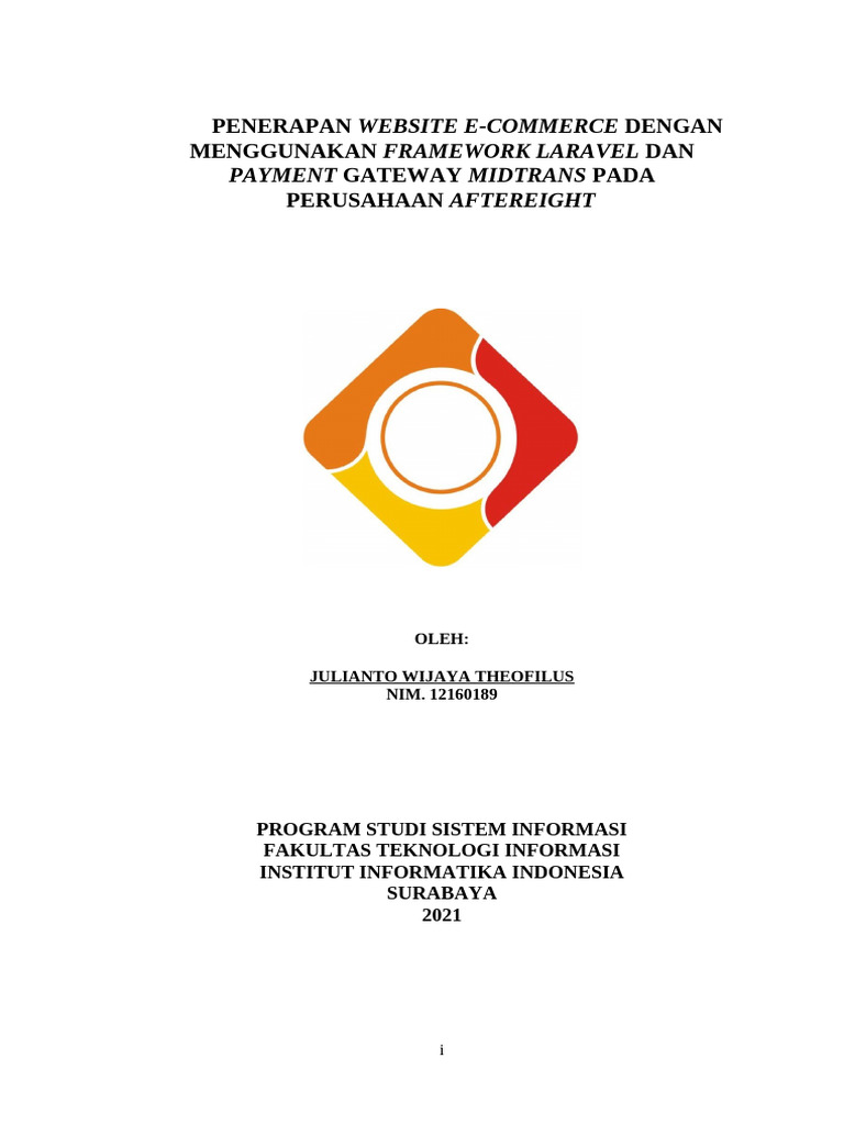 Laporan TA Julianto Theofilus Wijaya | PDF