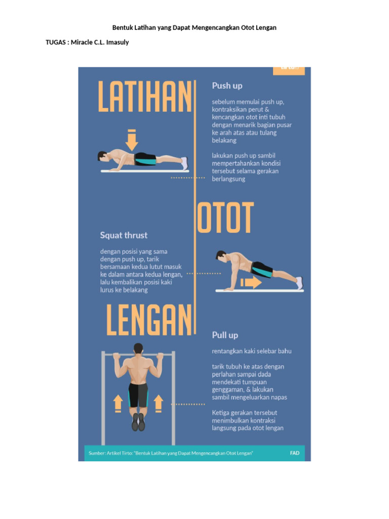 Bentuk Latihan Yang Dapat Mengencangkan Otot Lengan | PDF