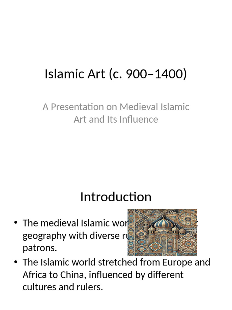Medieval Islamic Art Overview | PDF