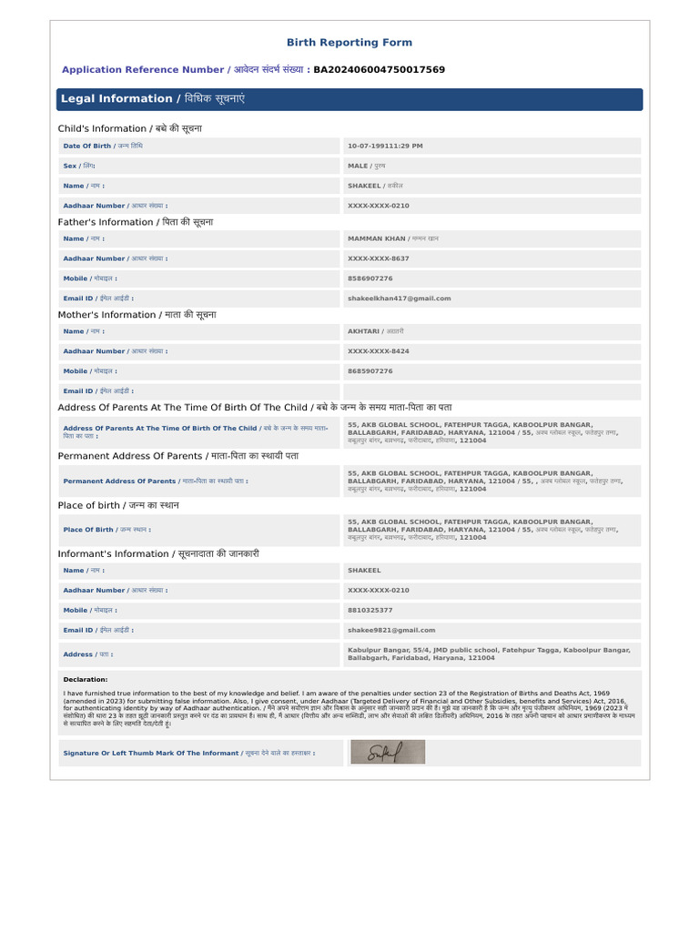 BA202406004750017569 Reporting Form | PDF