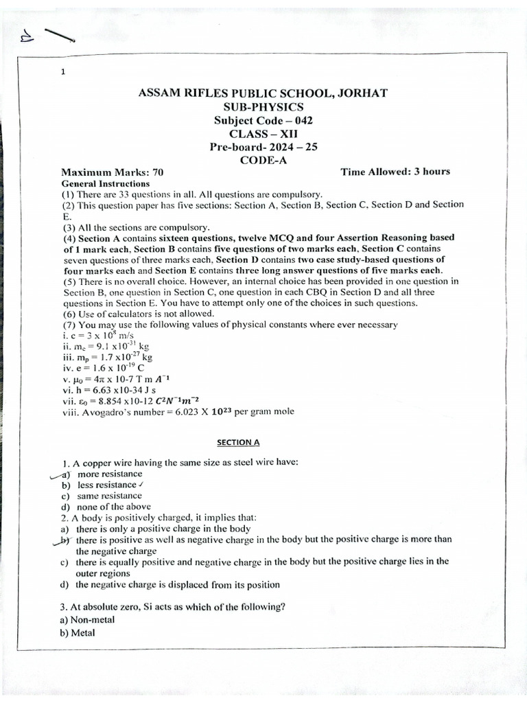 Physics Pb2 2025 | PDF