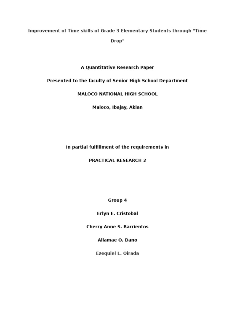 RRL Time Drop | PDF | Reading Comprehension | Circadian Rhythm