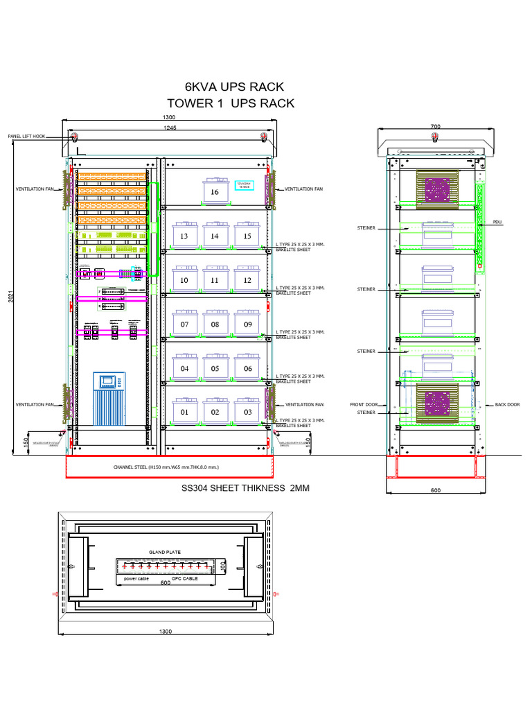 Power Cable and UPS Rack Specifications | PDF | Building Technology ...