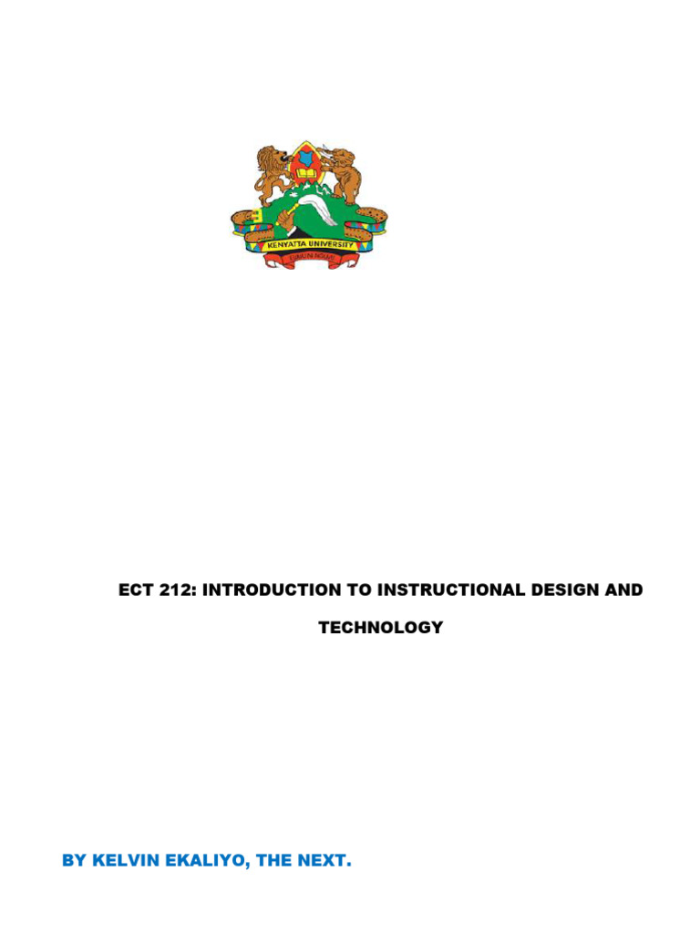 Ect 212 Module by Kelvin Ekaliyo | PDF | Instructional Design | Learning