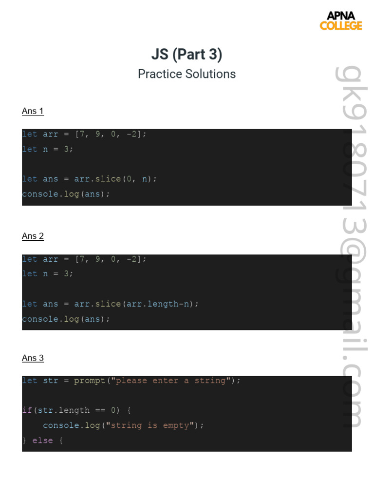JS Part 3 (Ans) | PDF