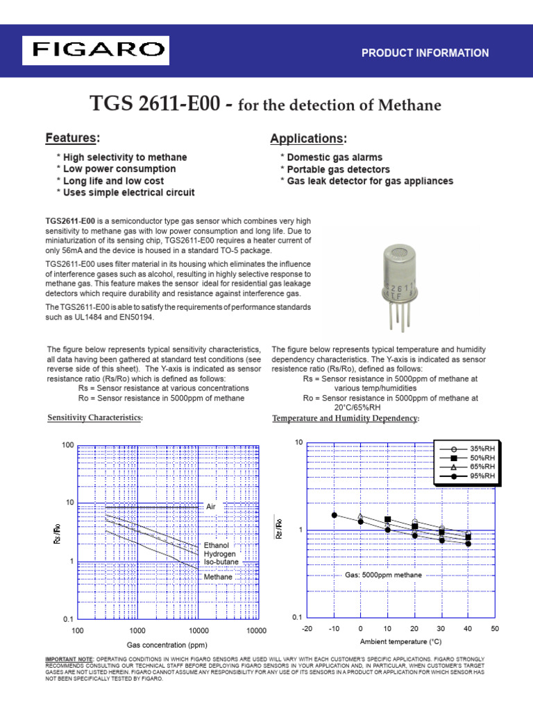Supapa de Siguranta 3 Bar TGS2611-E00 | PDF | Sensor | Electricity