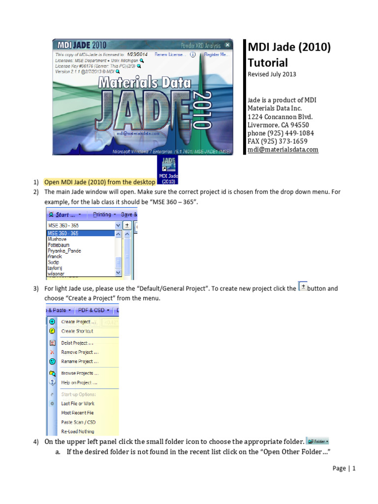 MDI JADE -2010- Tutorial - July 2013 | PDF | Menu (Computing) | Graphical User Interfaces