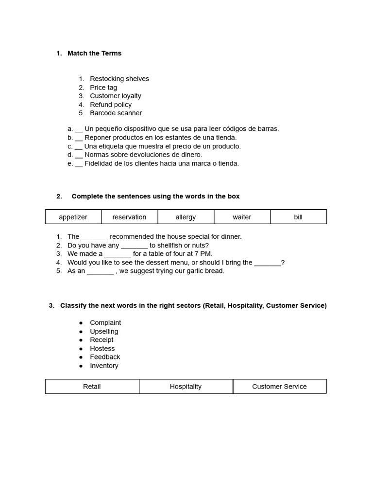 Worksheet | PDF | Marketing