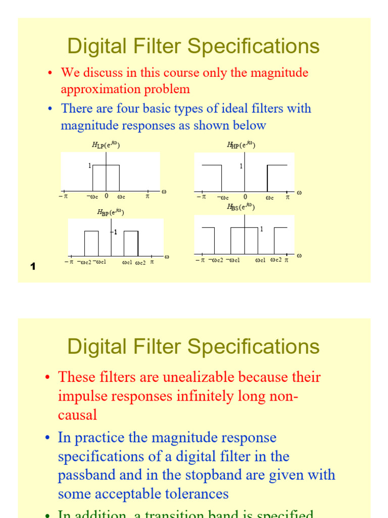 digital filters (FIR) | PDF | Digital Signal Processing | Telecommunications Engineering