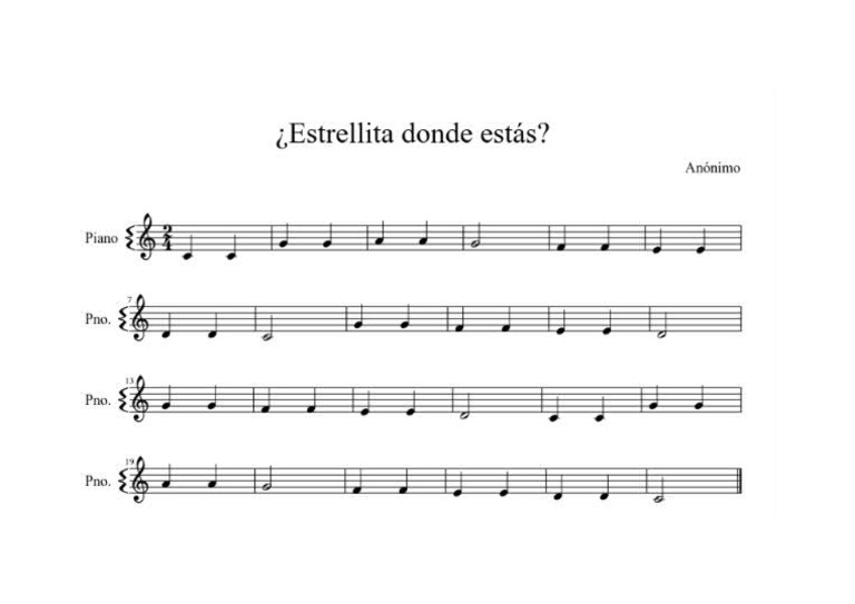 Estrellita Donde Estas | PDF