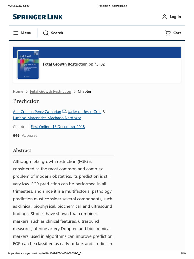 2019-Prediction | PDF | Maternal Health | Medicine