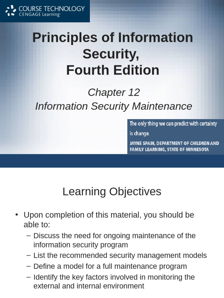information Security Maintenance | PDF | Information Security | Computer Security