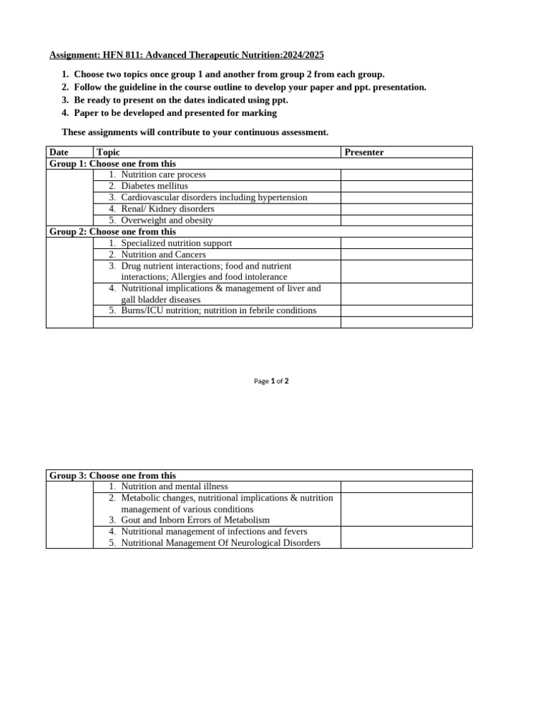 Advanced Therapeutic Nutrition Topics 2024 | PDF