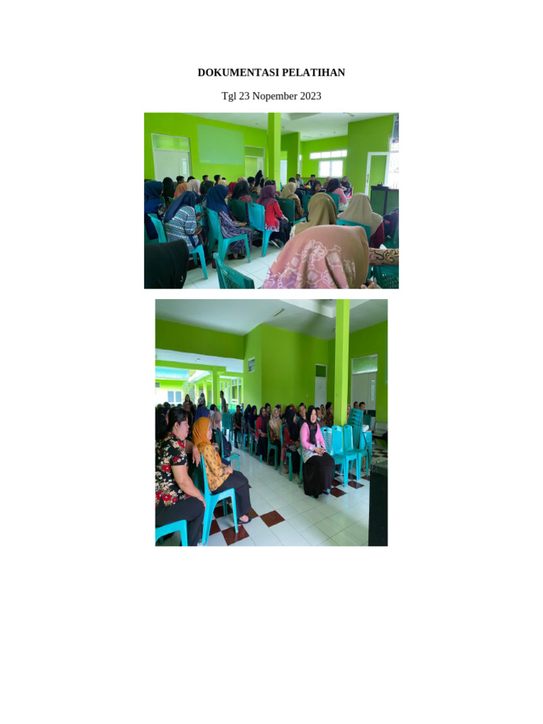 Pelatihan 23-24 Nov 2023: Dokumentasi | PDF